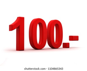 Number 100 Red 3d Rendering Stock Illustration 1104865343 | Shutterstock