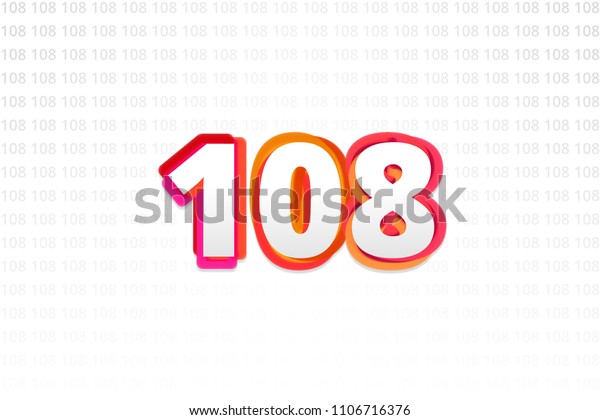 Number 108 On Number 108 Background Stock Illustration 1106716376 ...