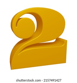 Number 2 3d Render 3d Illustration Stock Illustration 2157491427 ...