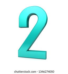 3d Blue Number 2 Ice Over Stock Illustration 450587404