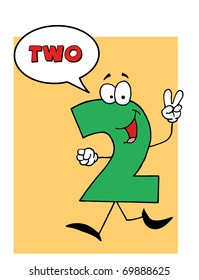 Friendly Number 2 Two Guy Speech 스톡 일러스트 69748420 | Shutterstock