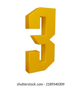 Number 3 3d Render 3d Illustration Stock Illustration 2189540309 ...