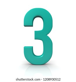 Glowing Blue Neon Light Countdown 3 Stock Illustration 1893069619