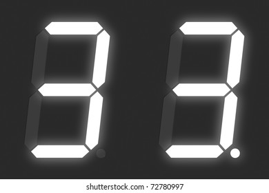 Number 3 White Digital Display Set Stock Illustration 72780997 ...