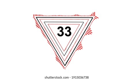 Number 33 Triangle White Background Stock Illustration 1917039059 ...
