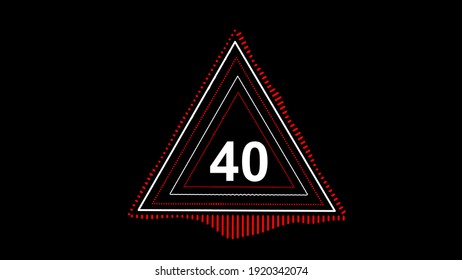 Number 40 Triangle Black Background Stock Illustration 1920342074 ...