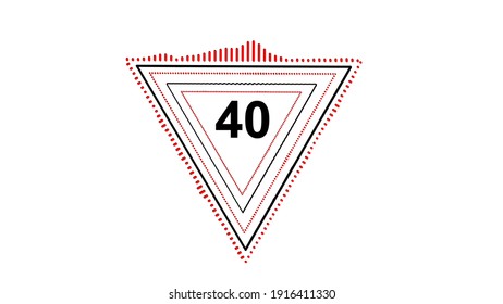Number 40 Triangle White Background Stock Illustration 1916411330 ...