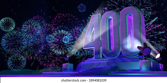 Number 400 Solid Thick Shape On Stock Illustration 1894081039 ...