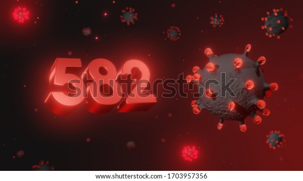 Number 582 Red 3d Text On Stock Illustration 1703957356 | Shutterstock