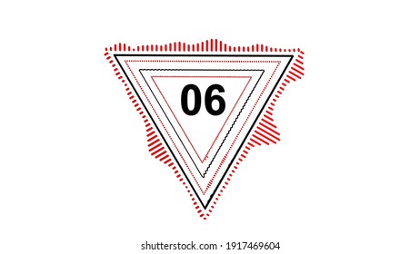 Number 6 Triangle White Background Stock Illustration 1917469604 ...
