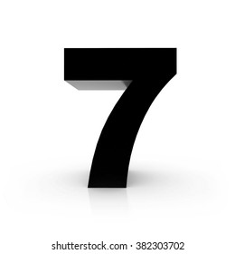Seven Number 7 Flat Icon Circular Stock Vector (Royalty Free) 619360838