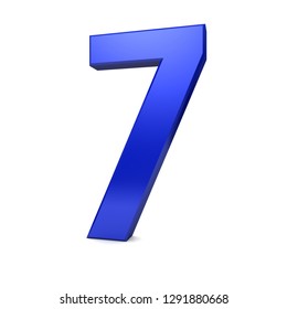 3d Shiny Metal Isolated Number Seven Stock Illustration 306128600 ...