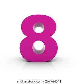 Plastic Pink Color Number 8 3d: ilustración de stock 1248540553 ...