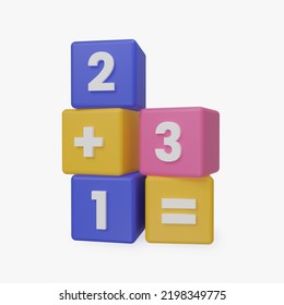 Number Cube Learn Mathematic 3d Render Stock Illustration 2198349775 ...