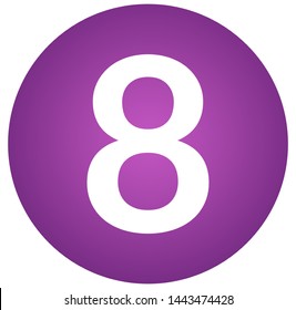 Number Eight Web Sticker Button Stock Illustration 1443474428 ...