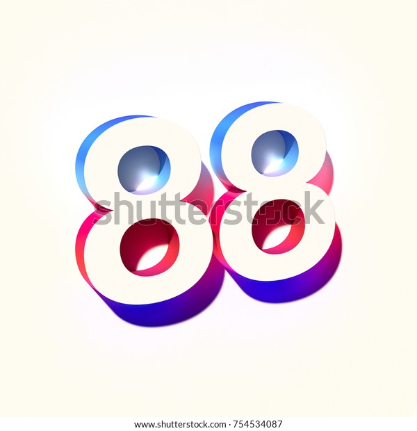 Number Eighty Eight 88 Blue Red Stock Illustration 754534087 | Shutterstock