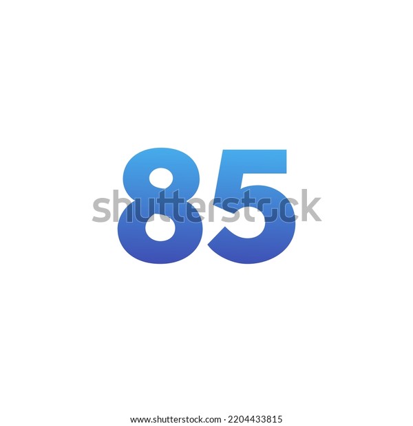 Number Eighty Five Color Gradation Between Stock Illustration ...