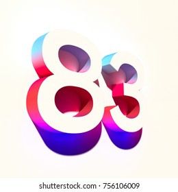 Number Eighty Three 83 Blue Red Stock Illustration 756106009 | Shutterstock