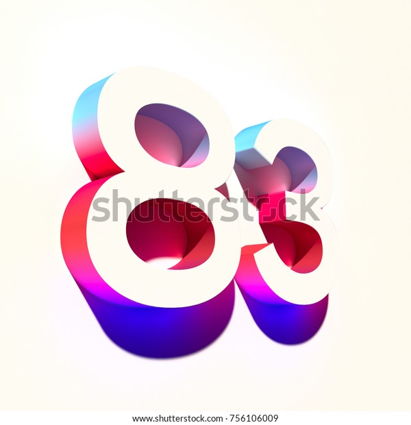 Number Eighty Three 83 Blue Red Stock Illustration 756106009 | Shutterstock