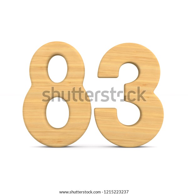 Number Eighty Three On White Background Stock Illustration 1215223237 ...
