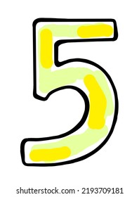 Number Five Decorative Element Head Line Stock Illustration 2193709181 ...