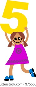 Number Five Kid Stock Illustration 37555834 | Shutterstock