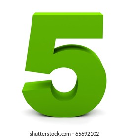 Number Five On White Background Stock Illustration 65692102 | Shutterstock