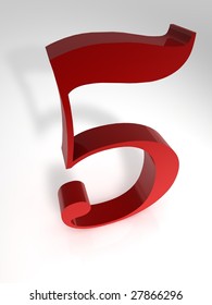 Number Five Render Stock Illustration 27866296 | Shutterstock
