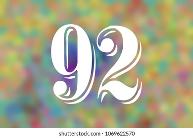 Number Ninety Two Stock Illustration 1069622570 | Shutterstock