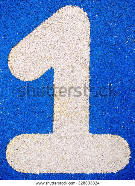Number One Stencil Sprayed On Rough Stock Illustration 328833824 ...
