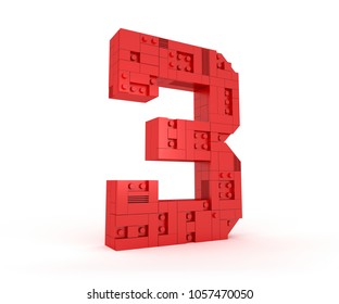 Number Red Block Brick Type Perspective 스톡 일러스트 1057470050 | Shutterstock