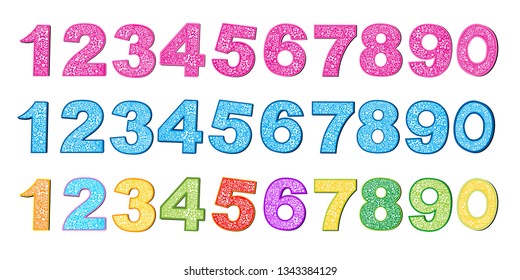 Number Set Abstract Patterns Number 0 Stock Vector (Royalty Free ...