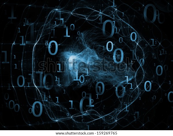 Number Space Series Backdrop Composed Numbers Stock Illustration ...