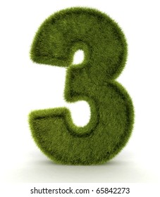 Number Three 3d Grass Texture Isolated Stock Illustration 65842273 ...