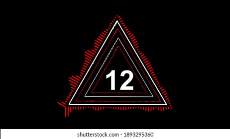 Number Twelve Neon Timer Countdown Stock Illustration 1893295360 ...