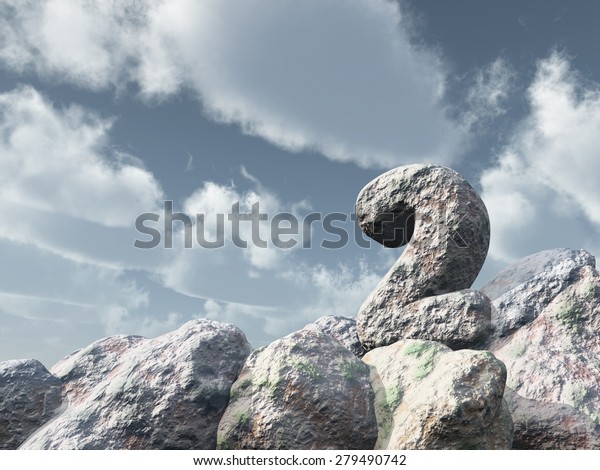 Number Two Rock Under Cloudy Blue Stock Illustration 279490742 ...