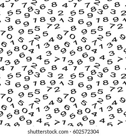 Numbers Background Mathematical Seamless Pattern Stock Illustration ...