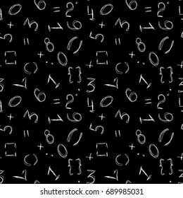 Numbers Background Mathematical Seamless Pattern Numbers Stock ...