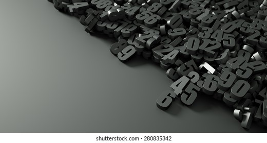 Numbers Background Original Three Dimensional Models Stock Illustration