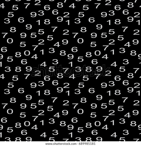 Numbers Background Seamless Chaotic Pattern Digits Stock Illustration ...