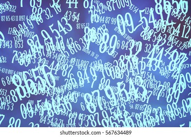 Numbers Background Texture Chaotic Poster Wallpaper Stock Illustration ...