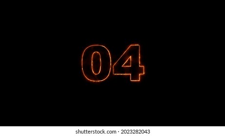 Numbers Countdown Fire Burn Light Effect Stock Illustration 2023282043 ...