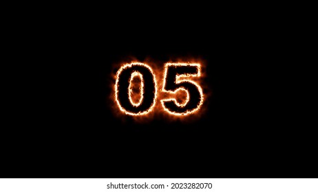 Numbers Countdown Fire Burn Light Effect Stock Illustration 2023282070 ...