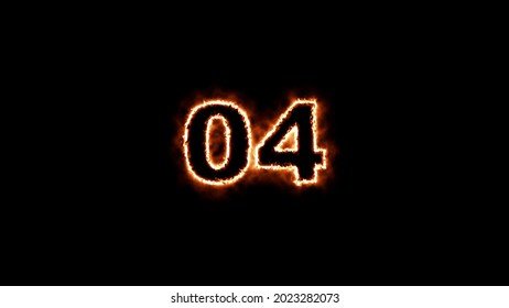 Numbers Countdown Fire Burn Light Effect Stock Illustration 2023282073 ...