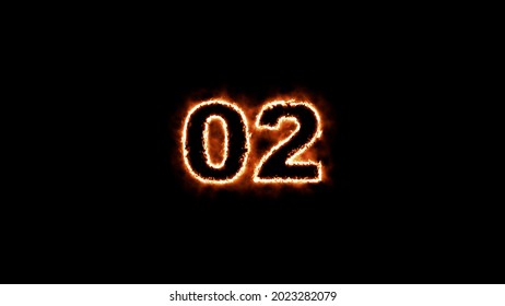 Numbers Countdown Fire Burn Light Effect Stock Illustration 2023282079 ...