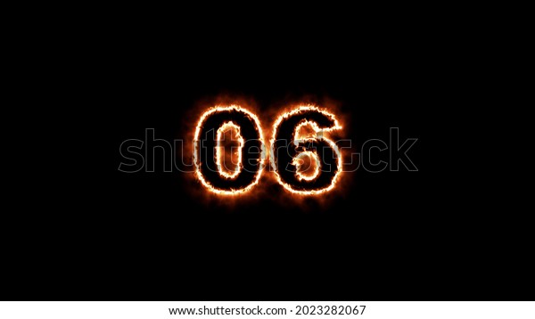 Numbers Countdown Fire Burn Light Effect Stock Illustration 2023282067 ...