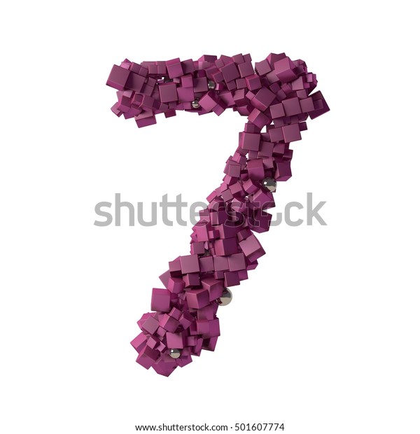 Numbers Cubes 7 Seven 3d Illustration Stock Illustration 501607774 ...