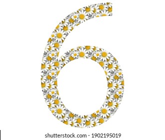 Floral Alphabet Daisy Flower Patterns Letter Stock Illustration ...