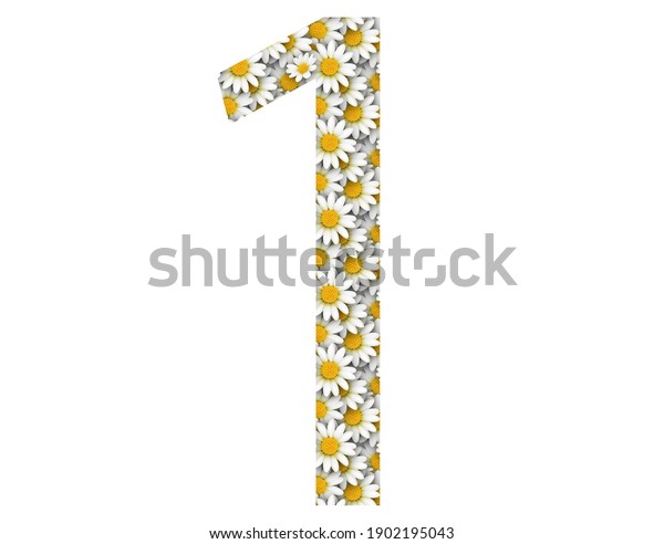 Numbers Daisy Pattern Can Be Used Stock Illustration 1902195043 ...