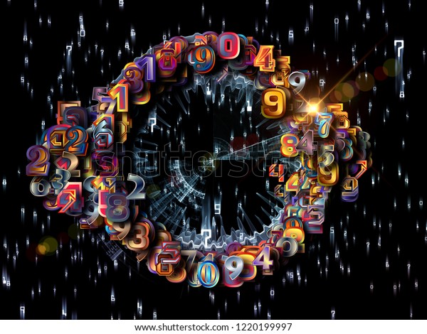 Numbers Space Series Circular Background Design Stock Illustration ...